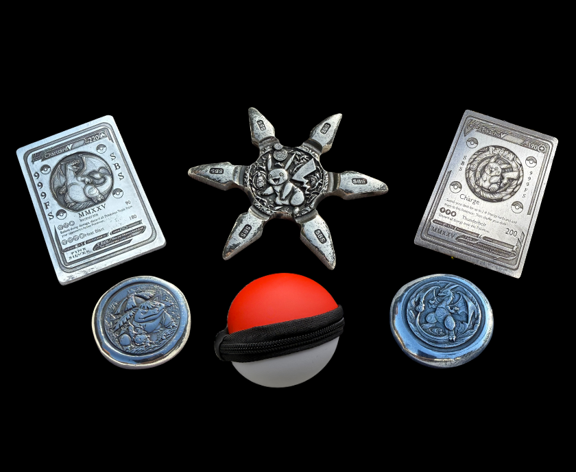 Buy Fine Silver Rounds & Stars | Pokémon | Hand Crafted | .999 Silver ...